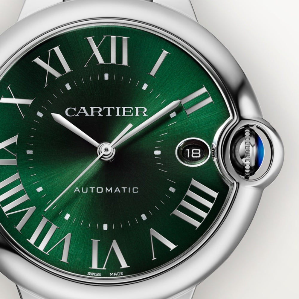 Cartier Ballon Bleu De Watch 40mm WSBB0071 Green Dial Steel – PrymTime ...
