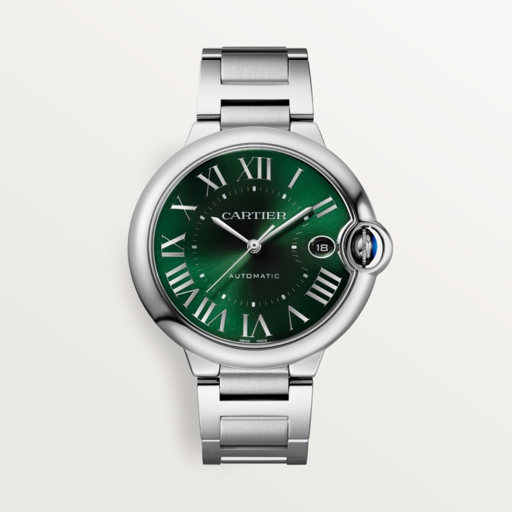 Cartier Ballon Bleu De Watch 40mm WSBB0071 Green Dial Steel – PrymTime ...